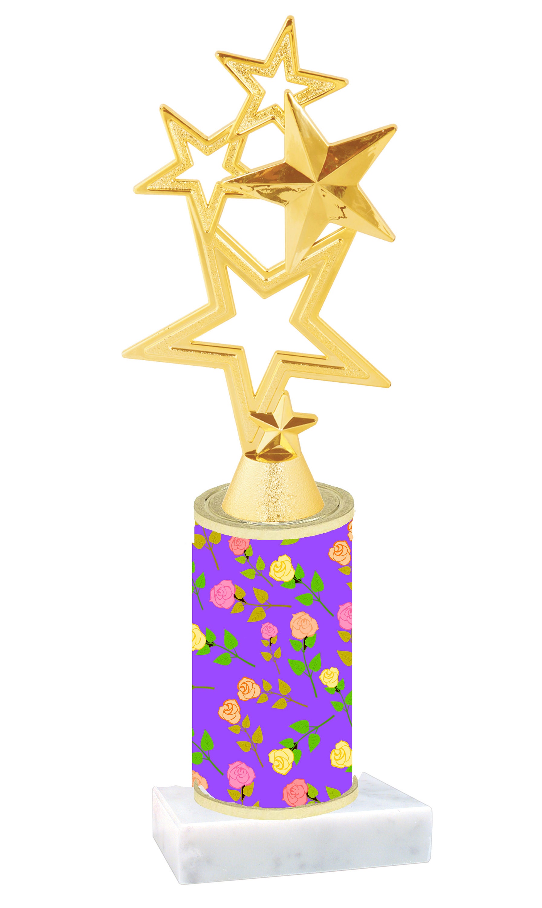 Flowers Design Trophy With Choice of Figure. Numerous Trophy - Etsy UK