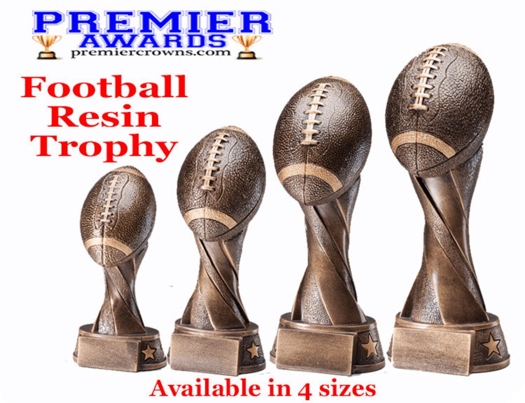 Football Trophy. Spiral Resin Trophy Available in 4 Sizes. Great for ...