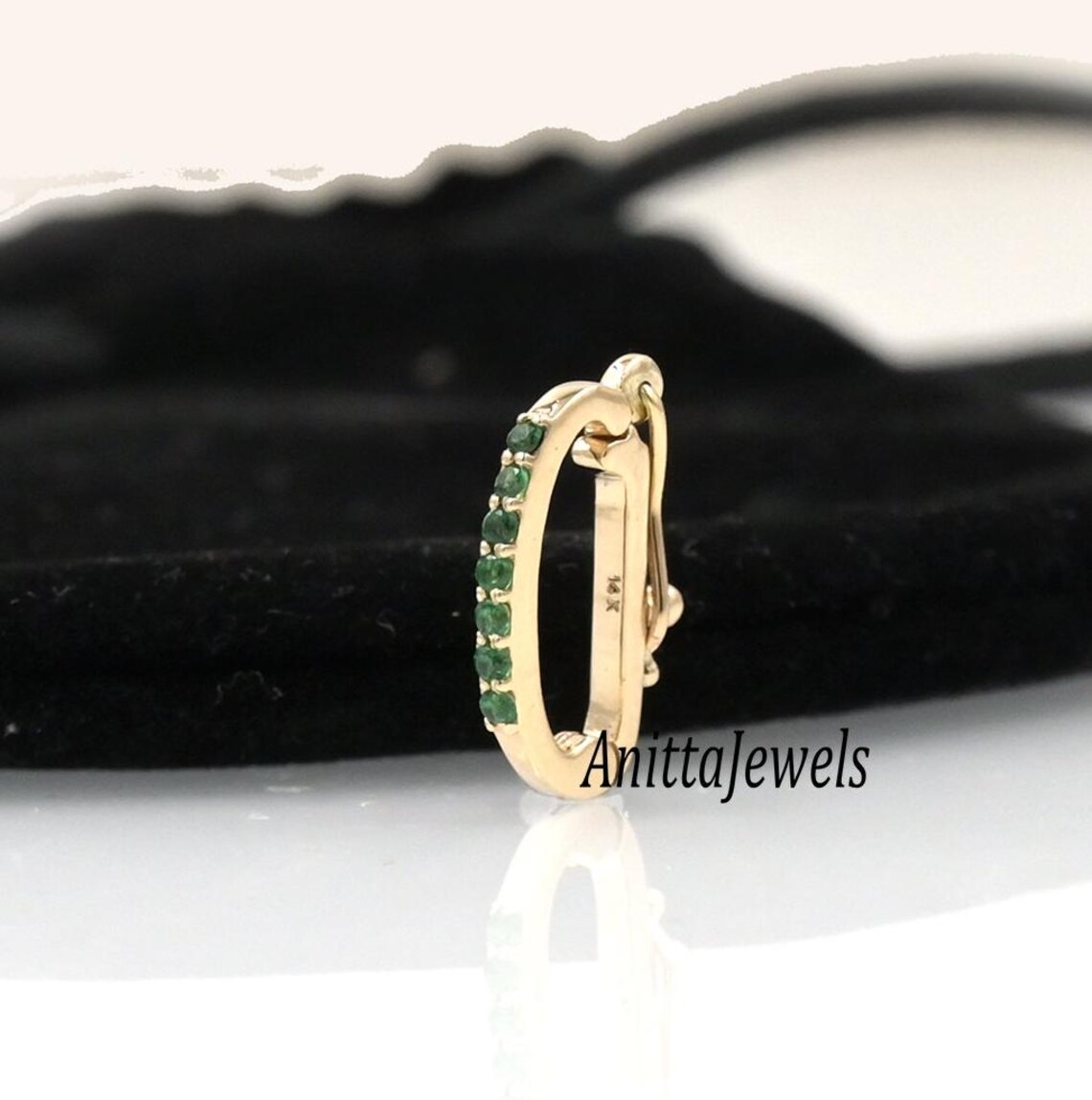 14K Gold Diamond Charm Lock: Handmade Enhancer Pendant Clasp - Etsy