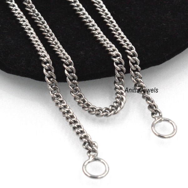 Silver Curb Chain Carabiner Necklace - Etsy