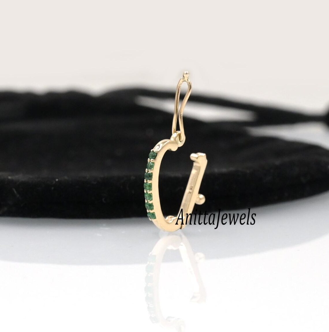 14K Gold Diamond Charm Lock: Handmade Enhancer Pendant Clasp - Etsy
