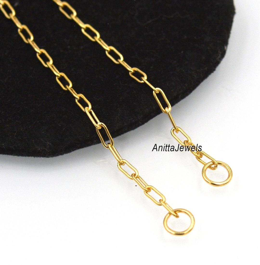 925 Silver Oval Link Chain Necklace, Link Chain Enhancer, Plain Mini ...