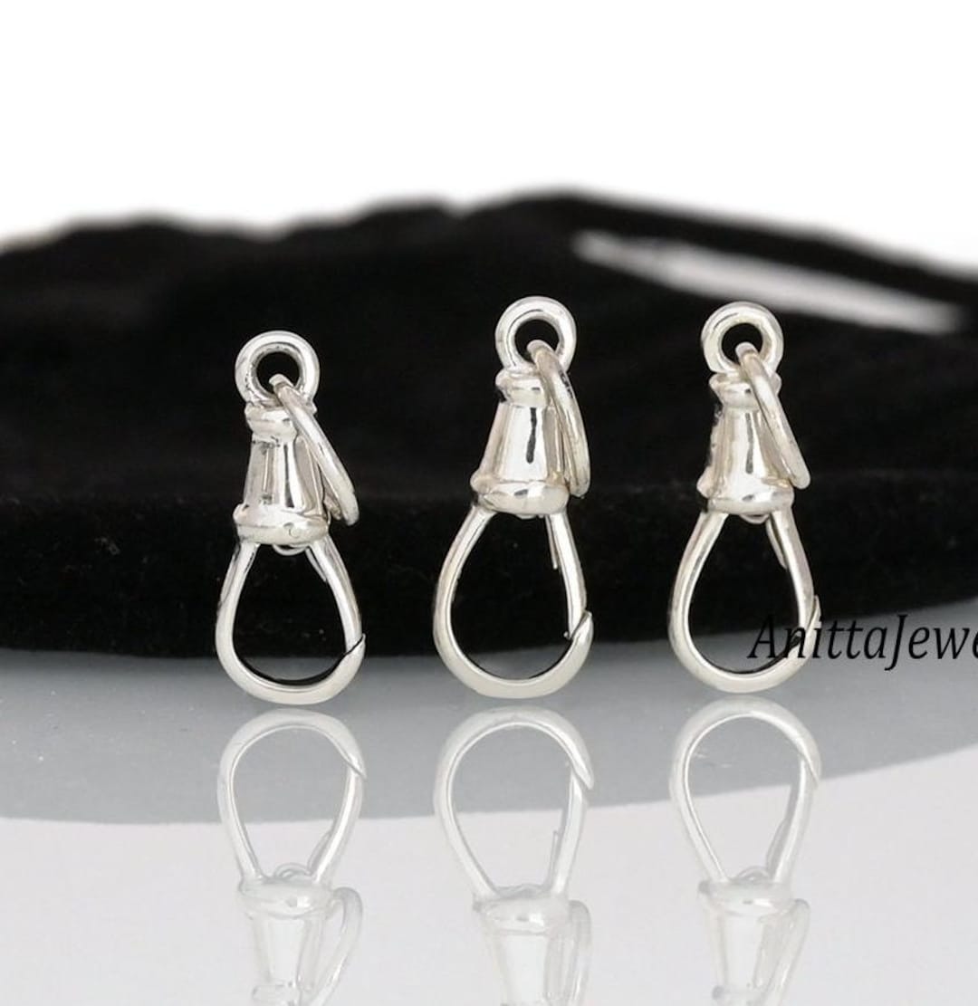 Sterling Silver Swivel Push Lock: Triggerless Pendant Clasp - Etsy