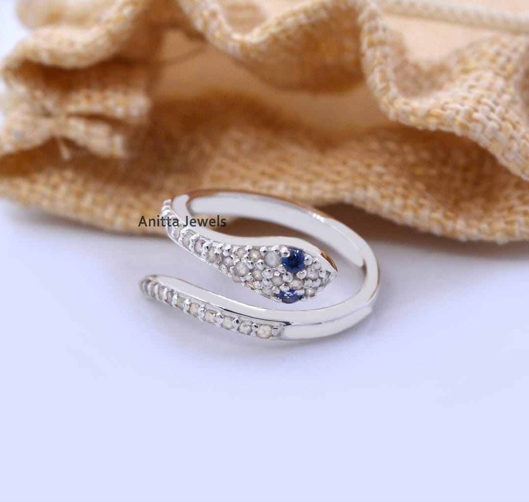 14k Solid Gold Plated Snake Ring, 14k Gold Plated Snake Serpent Ring ...