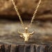 Bull Face Pendant, Bull Head Pendant, Dainty Bull Skull Pendant, Taurus ...