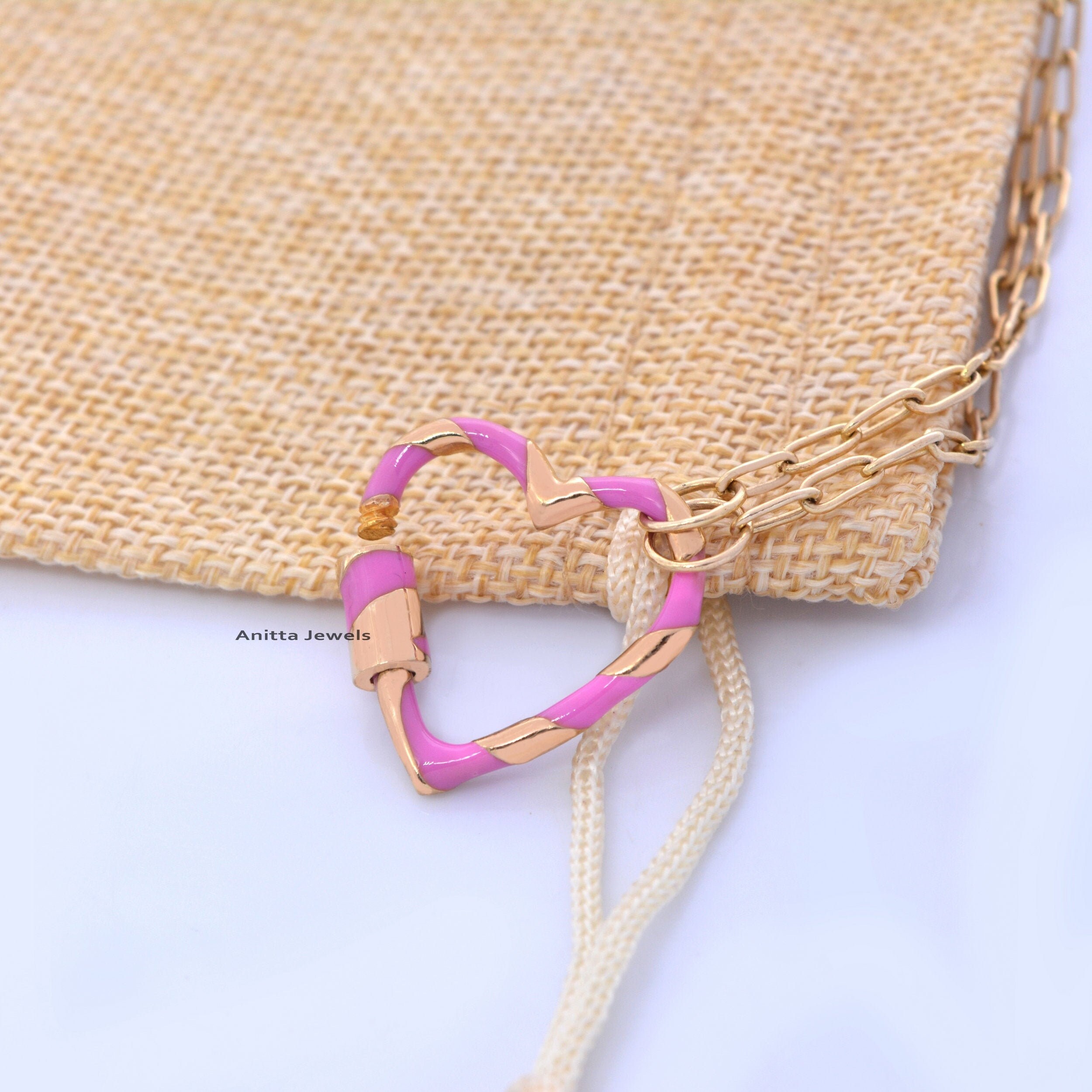 925 Silver Enamel Heart Carabiner Heart Carabiner Designer - Etsy UK