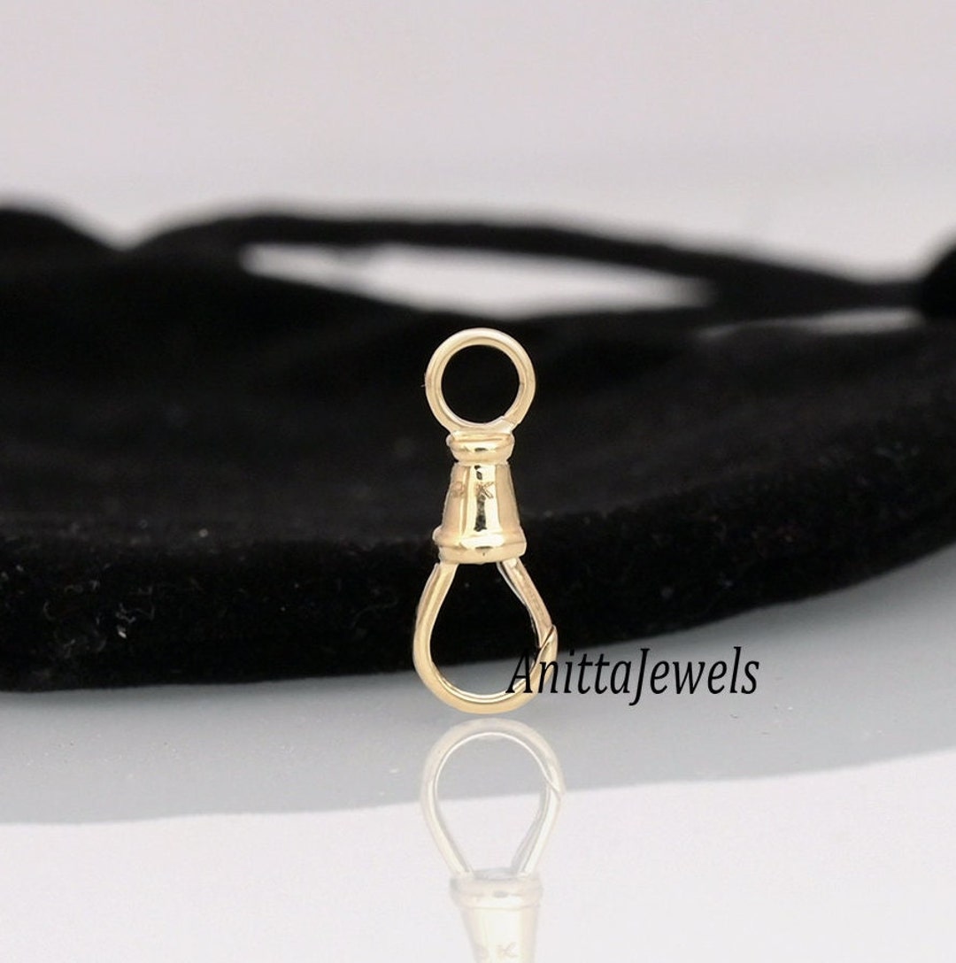 Sterling Silver Swivel Lock, Triggerless Clasp, 925 Push Lock, Swivel ...