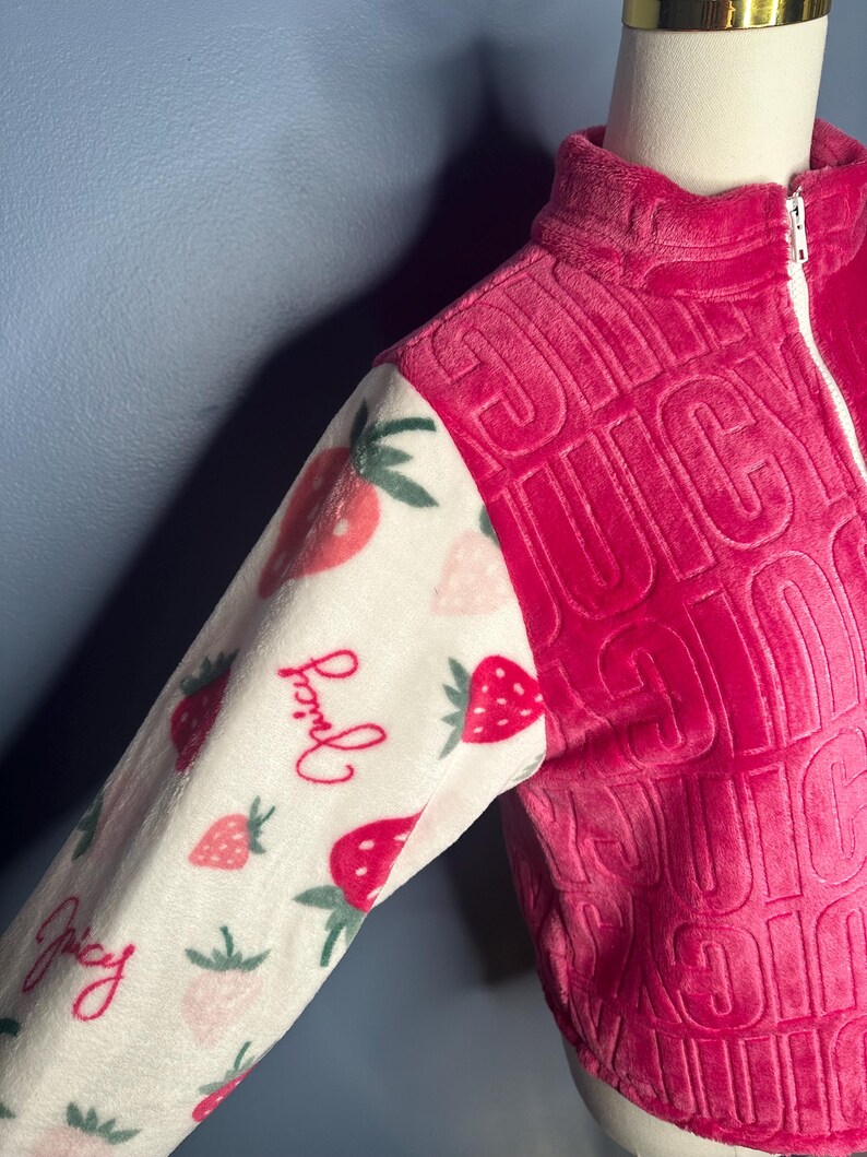 Handmade Upcycled Juicy Couture Jacket | Strawberry Sleeve, Size Small ...