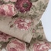 Floral Rose Print Linen Fabric, Softened Linen by Meter - Etsy