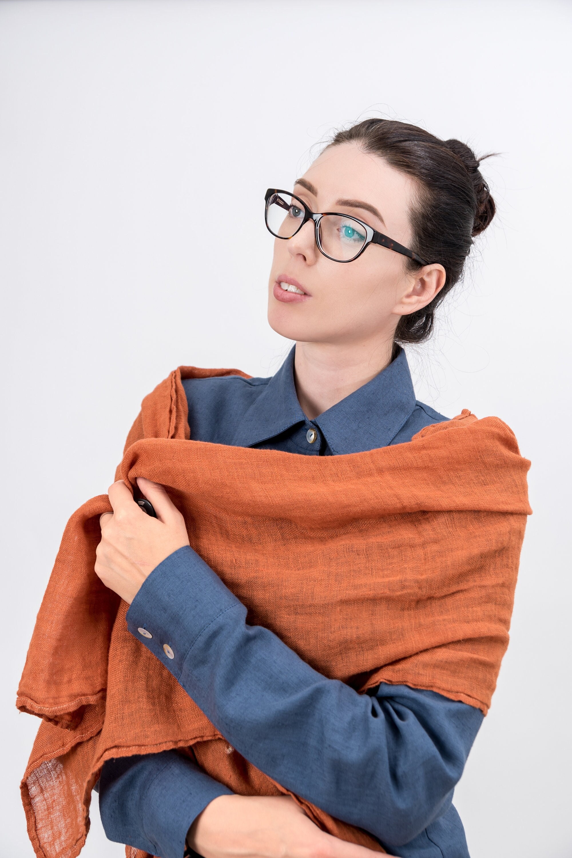 Soft Scarf From 100% Eco-friendly Linen. Lightweight Summer | Etsy