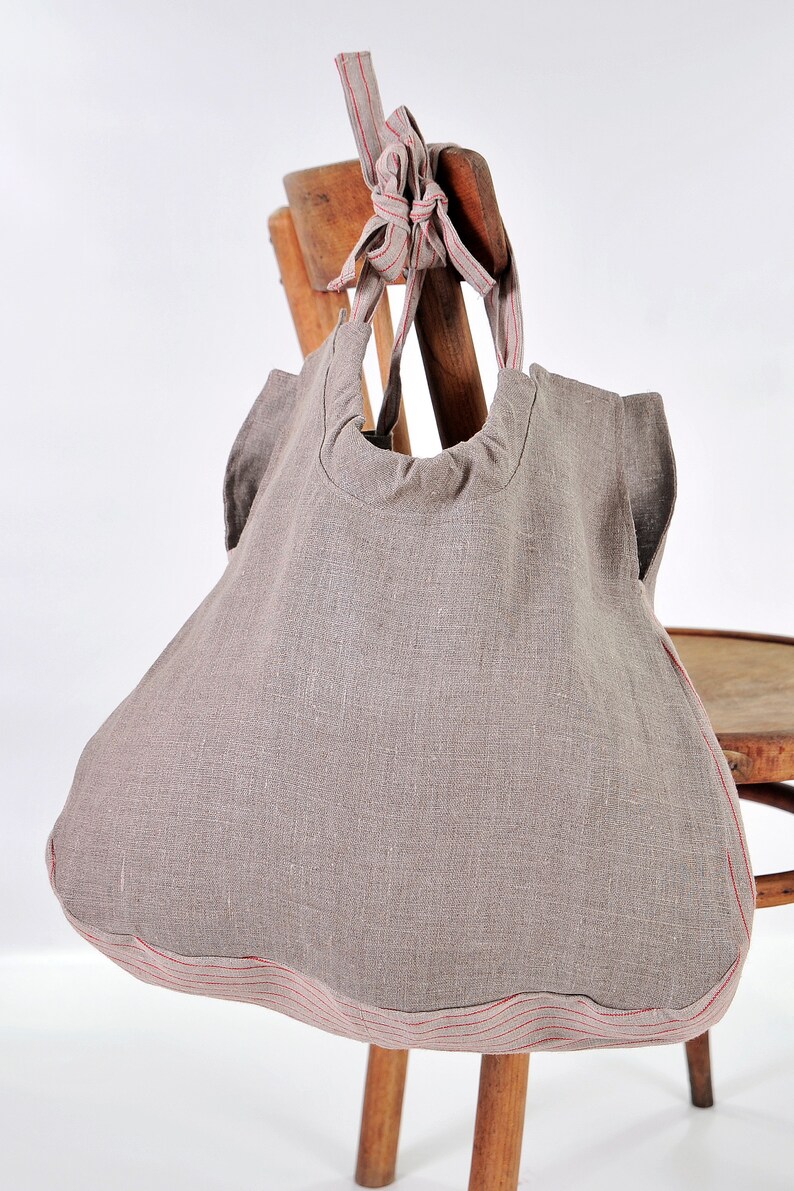 Linen Shopper With Adjustable Handles | Etsy