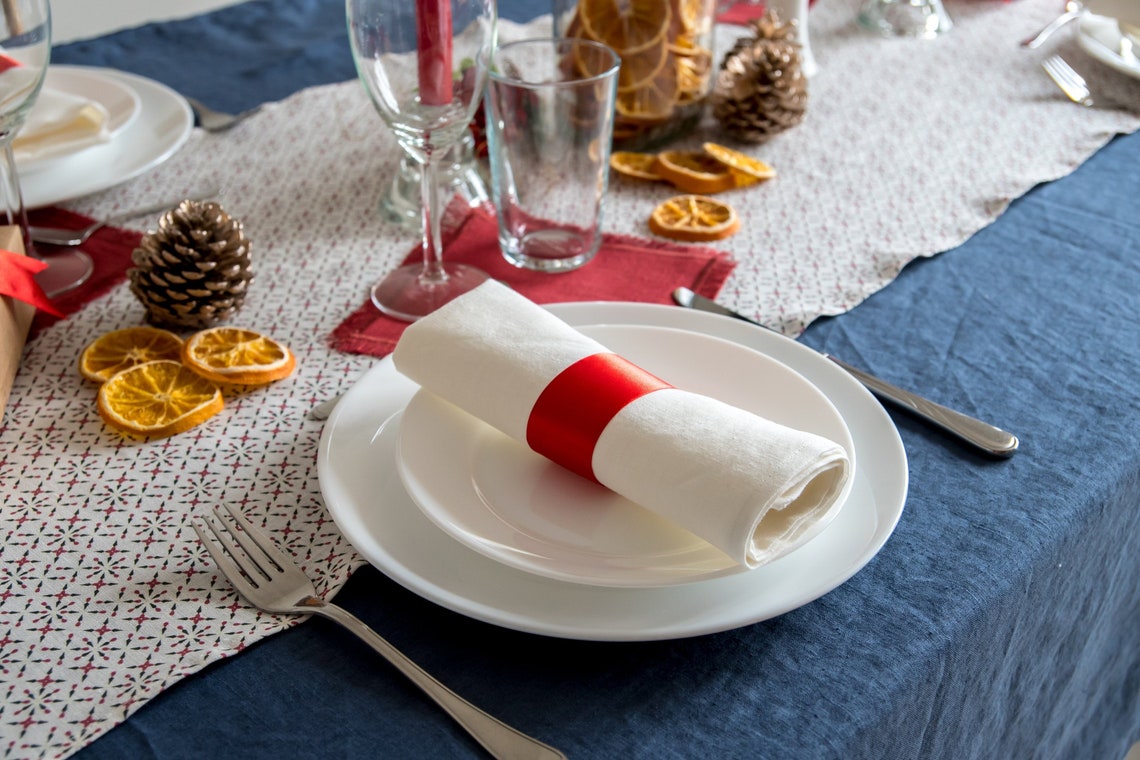 Off-white Linen Napkins, Set of 6, Handcrafted - Etsy