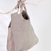 Linen Shopper With Adjustable Handles. Fashionable Pure Linen Tote ...