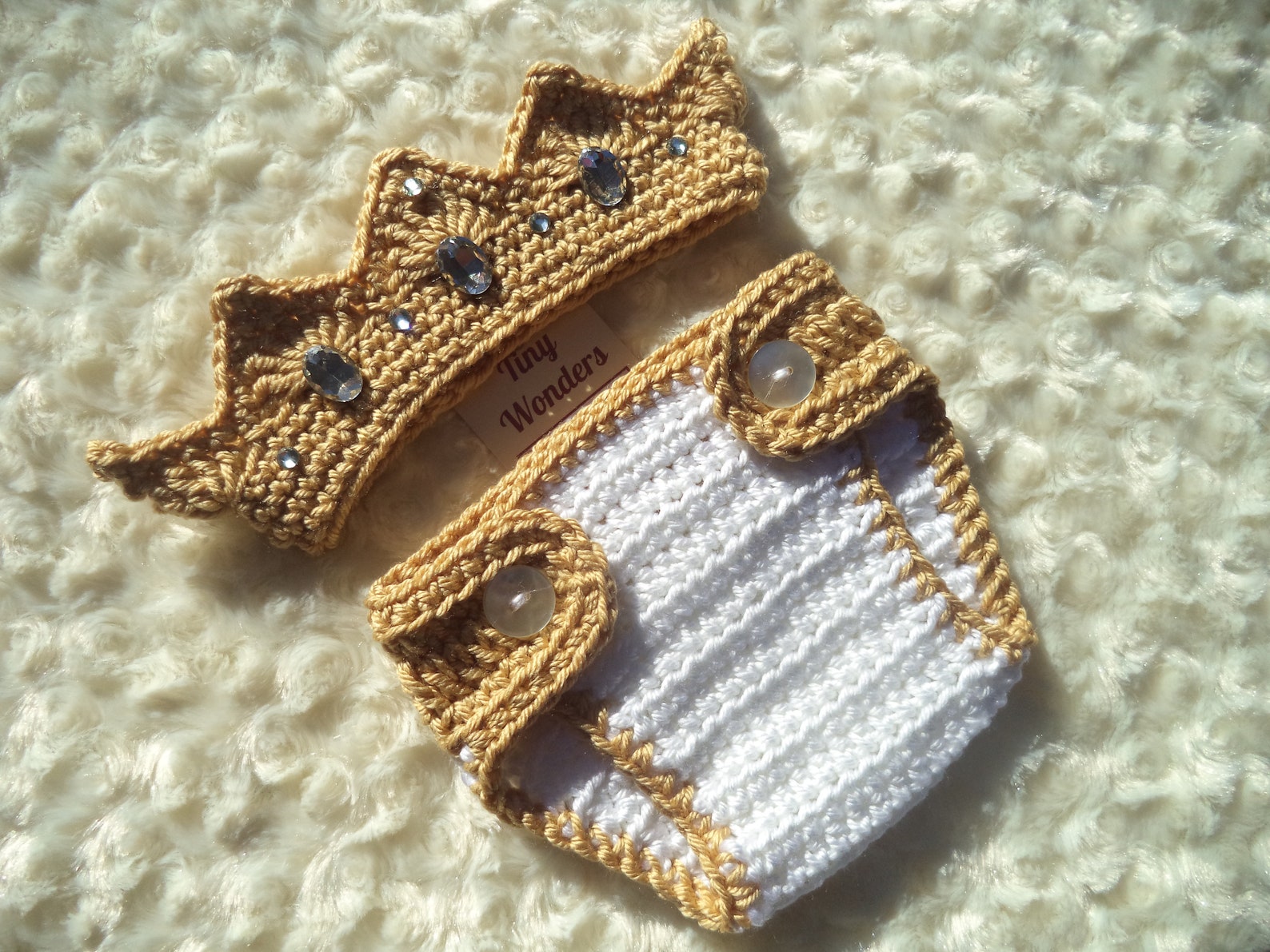 Crochet Baby King Crown Crochet Prince Outfit Baby Shower - Etsy