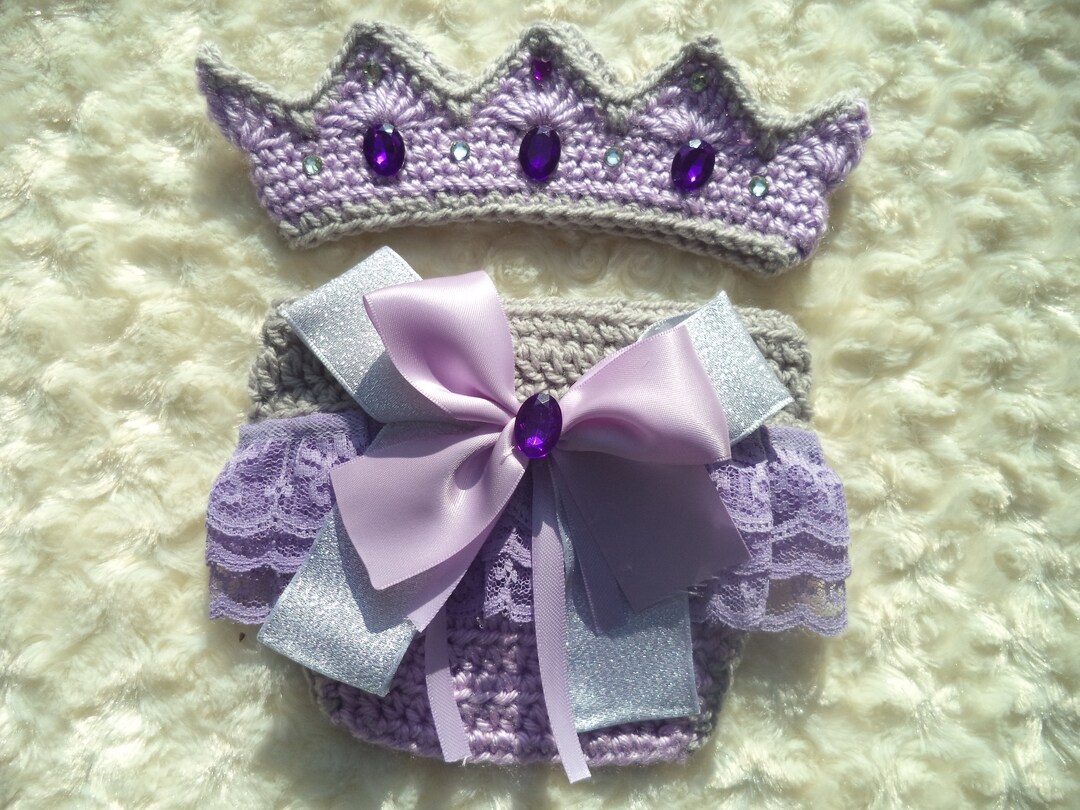 Crochet Baby Princess Crown, Crochet Baby Girl Outfit, Crochet Princess ...