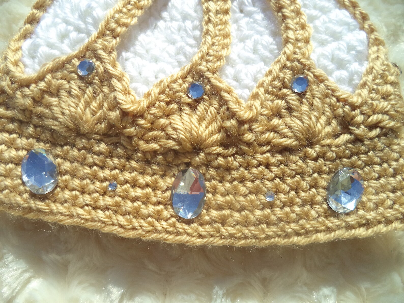 Crochet Baby King Crown Hat, Crochet Diaper Cover Set, Crochet Prince ...