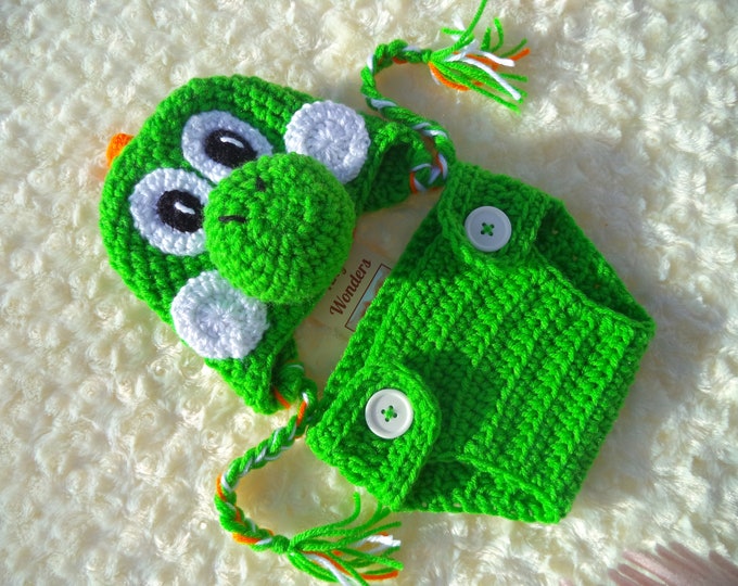 Crochet Yoshi Outfit, Yoshi Baby Costume, Super Mario Inspired Yoshi ...