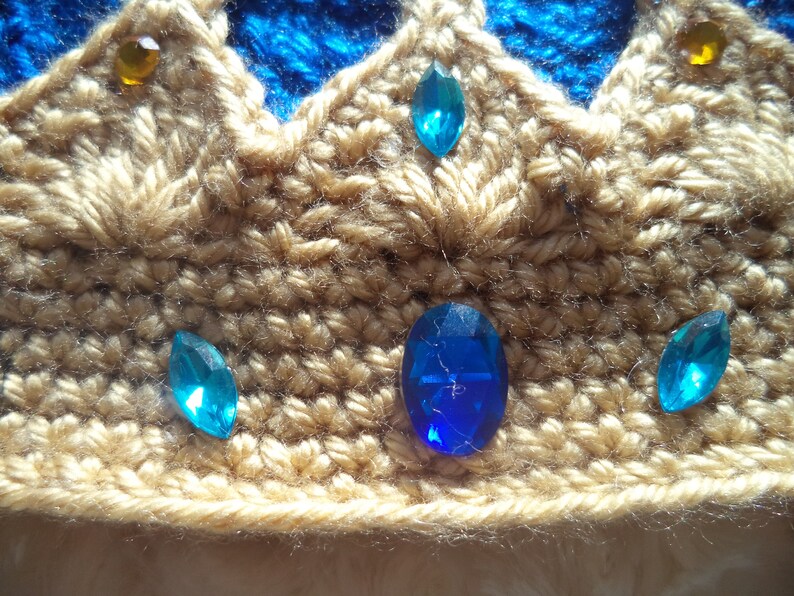 Crochet King Crown Hat, Crochet Prince Crown Hat, Crochet King Costume ...