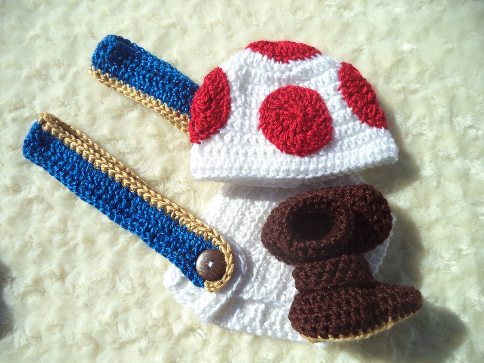 Toad Super Mario Inspired Baby Crochet Outfit, Handmade Crochet Toad ...