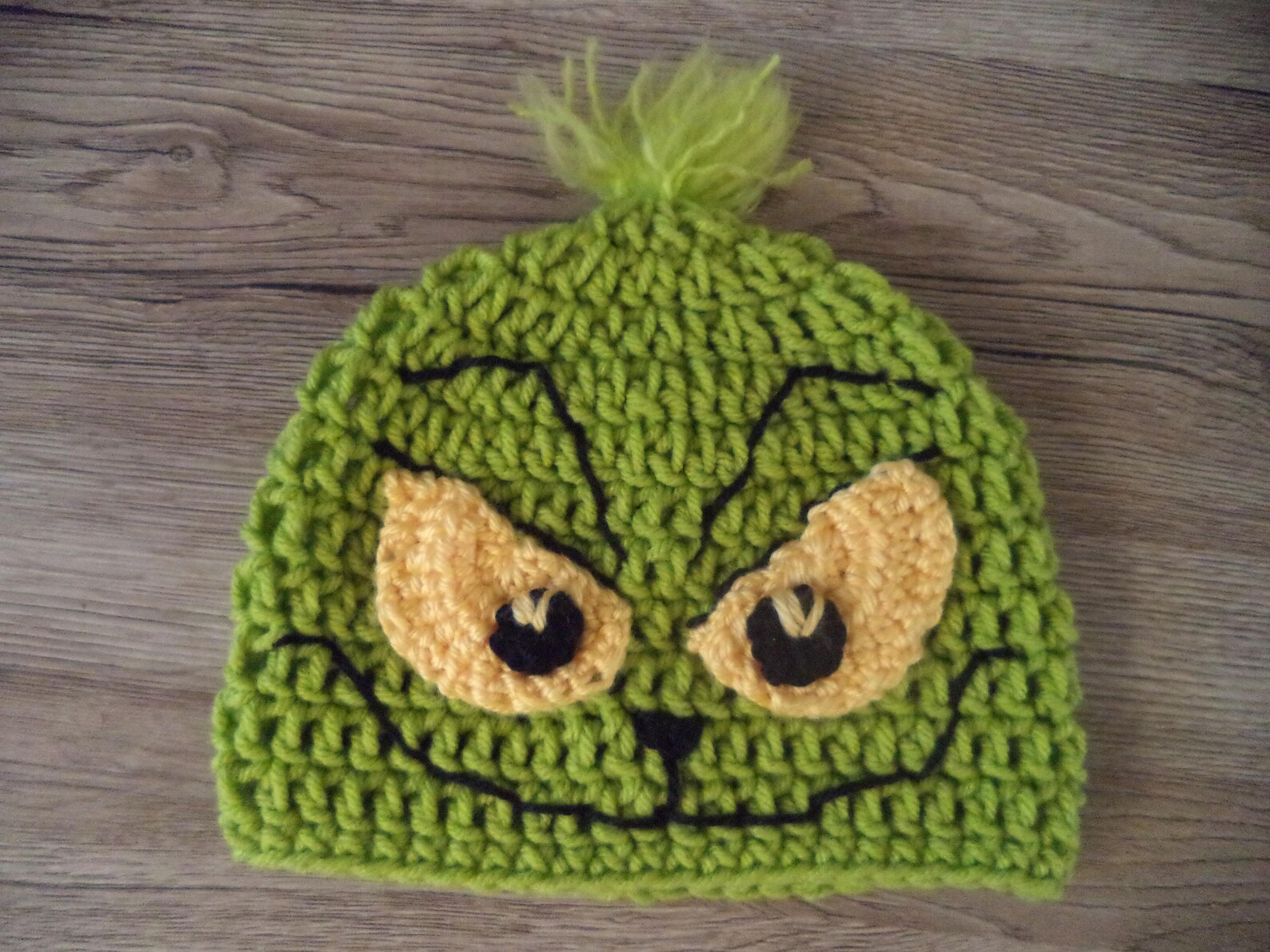 Grinch Inspired Crochet Hat , Grinch Baby-toddler Beanie, Grinch ...