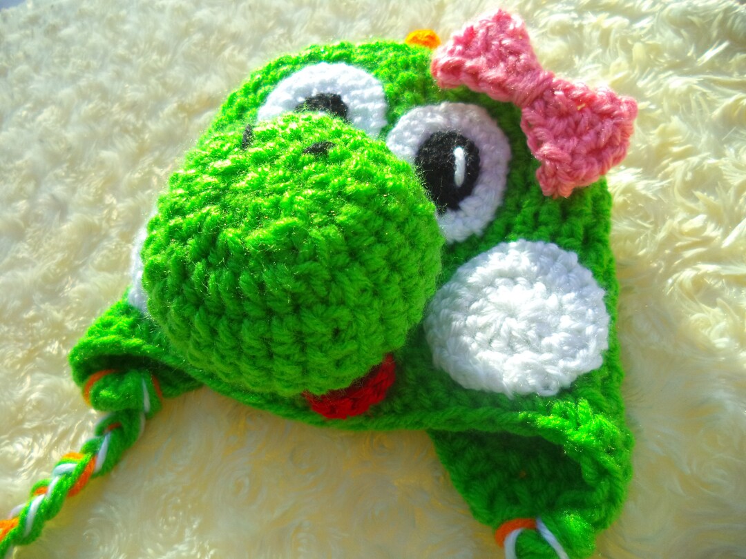Crochet Yoshi Outfit -girl, Yoshi Baby Costume, Super Mario Inspired ...