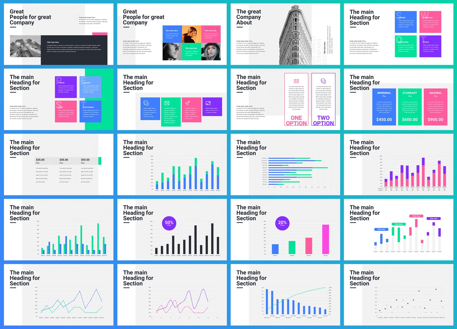 Annual Report Google Slides Template | Etsy