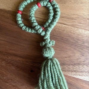 50 Knot Orthodox Christian Prayer Rope Green Wool With Tassel - Etsy