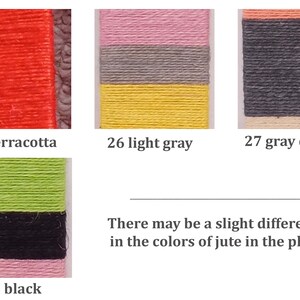 Jute Colors for Ordering Products. Jute is NOT for Sale. Order a Plank ...