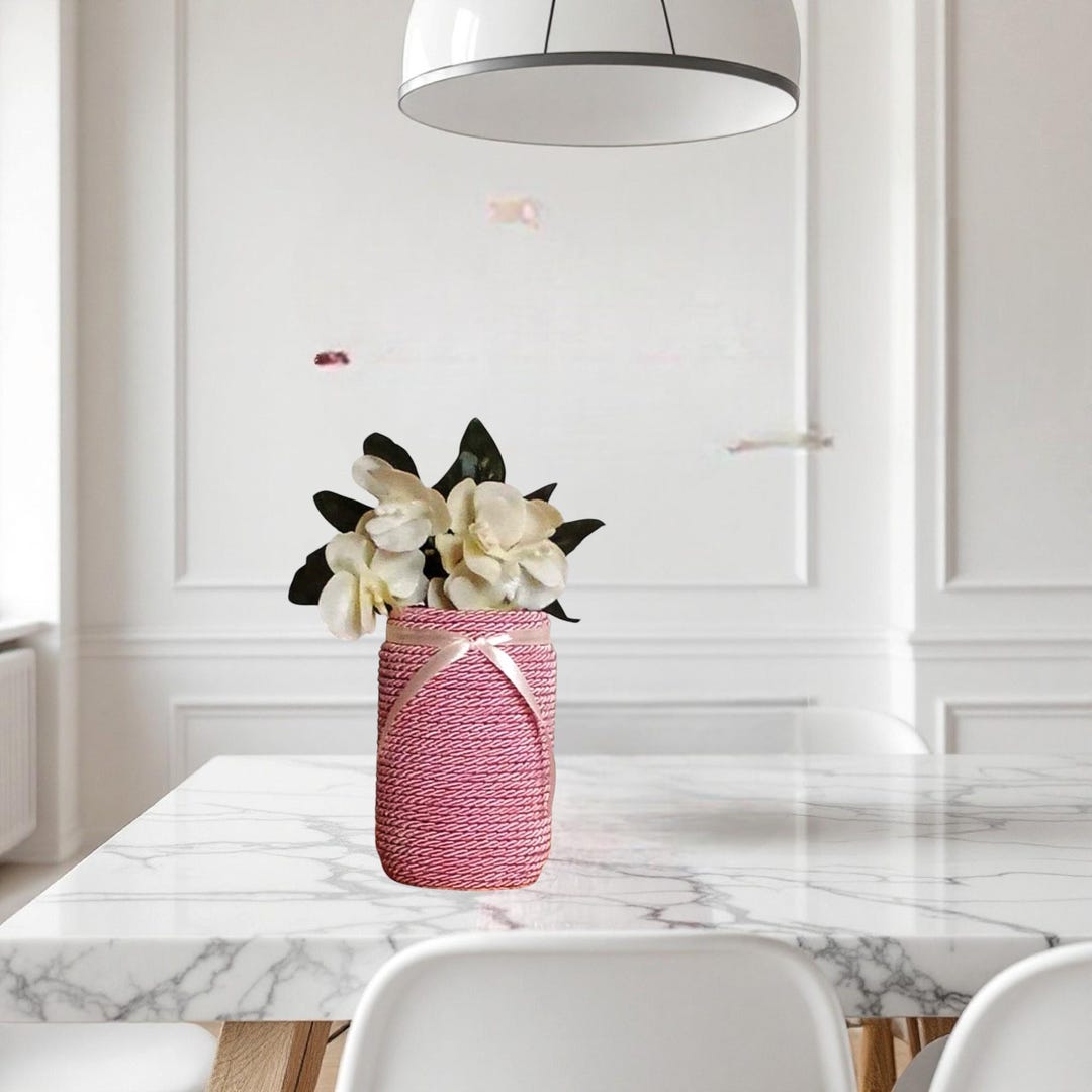 Pequeños floreros para una decoración coqueta. Mini florero rosa para ...