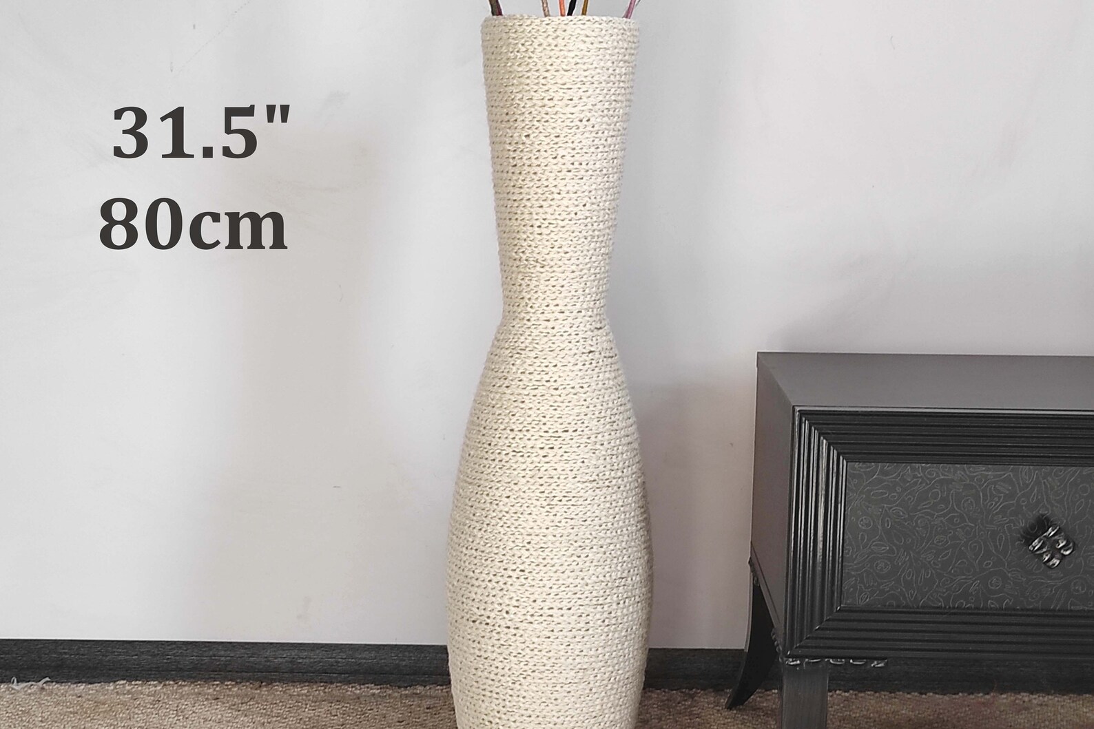 Tall Floor Vase Large Vases White Extra Set Rustic Modern Standing ...