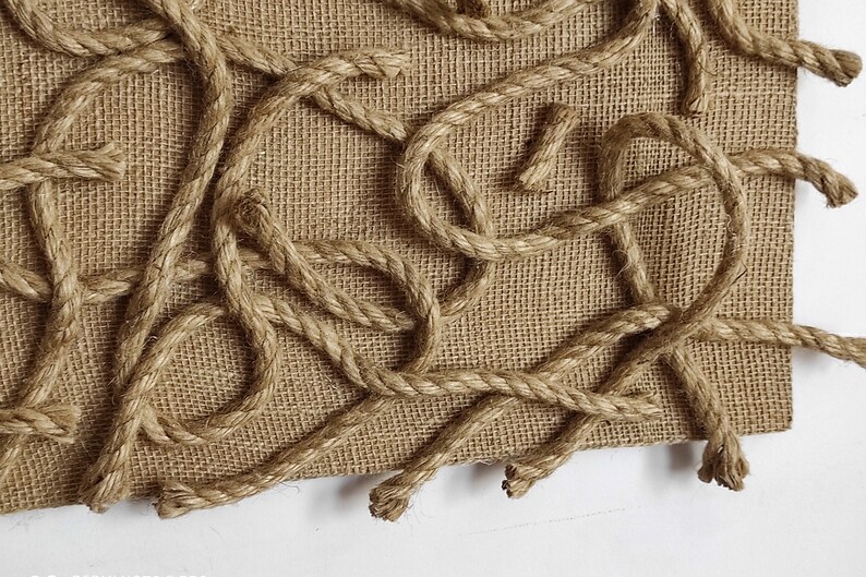 Rope Art Painting Artwork Wall Hanging Wallhanging Modern - Etsy