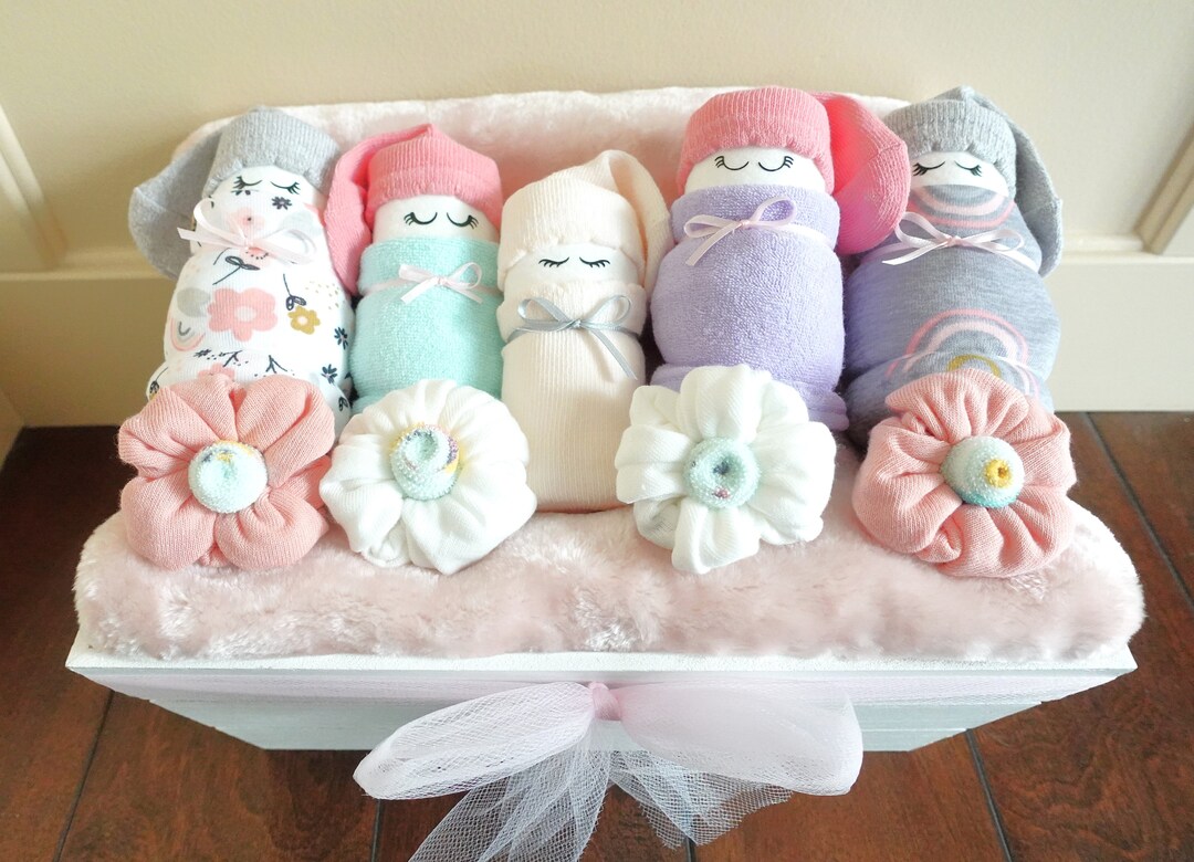 Baby Girl Gift Basket, Expectant Parents Gift, Unique Baby Shower Gift ...