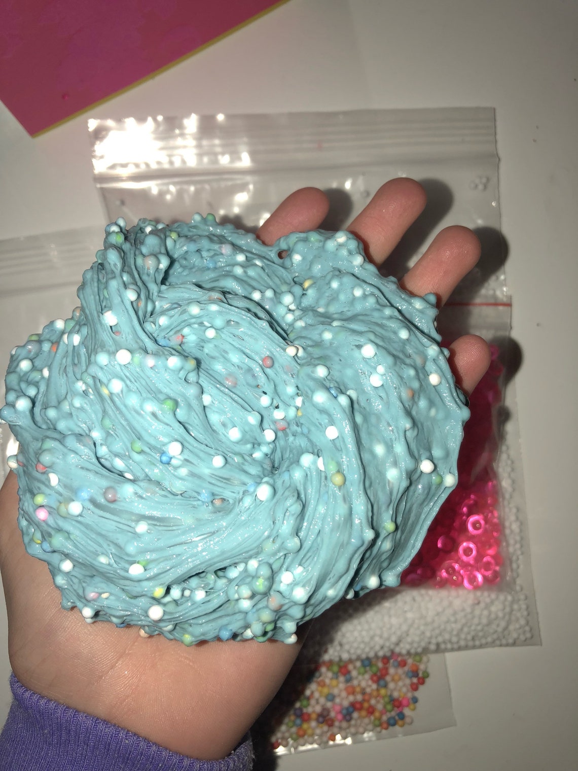 PACKAGE of Slime add-ins and a bonus crunchy sea blue slime | Etsy