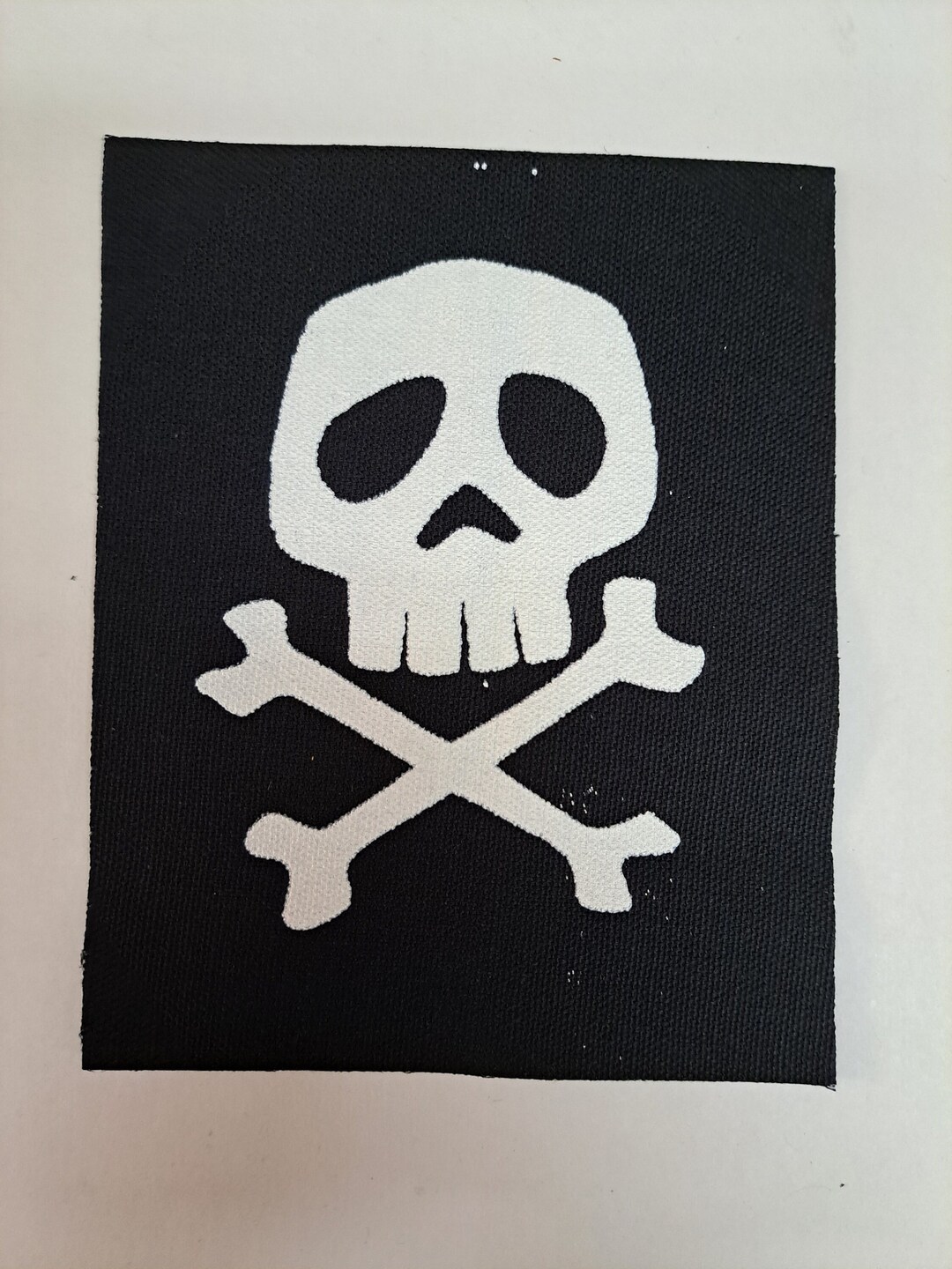 Harlock Skull & Bones Patch Screenprinted on Canvas 5x6 - Etsy