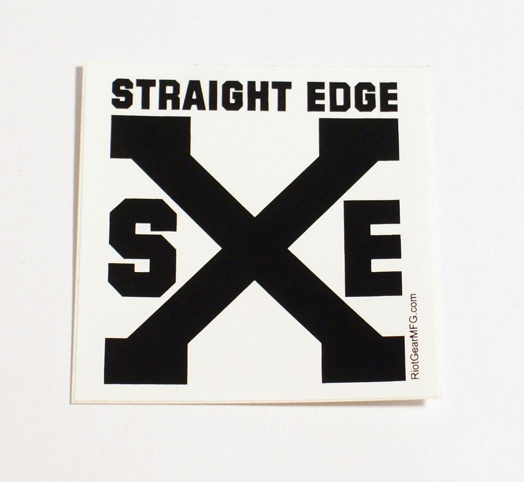STRAIGHT EDGE Sxe Screen Printed Vinyl Sticker 2.75x2.75 FREE Domestic ...