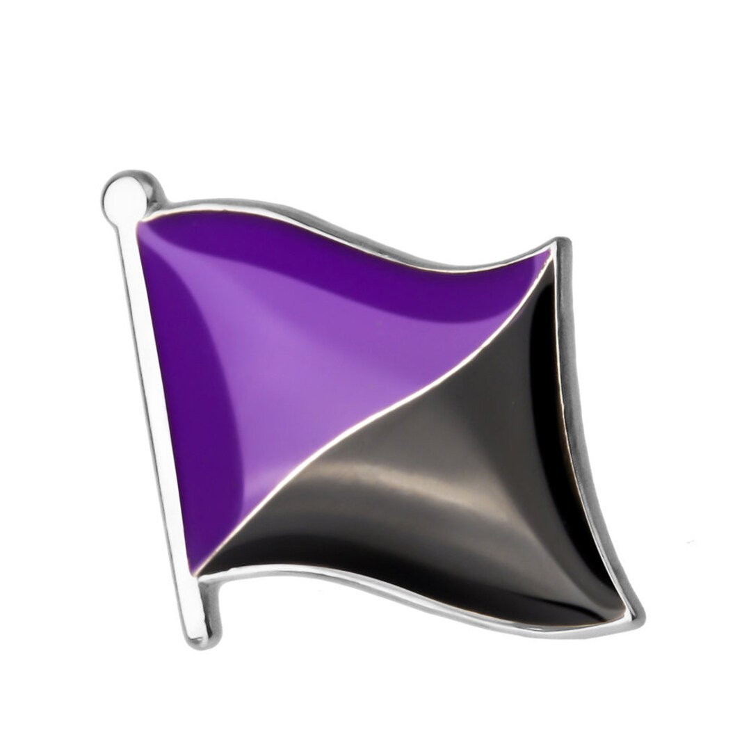 Anarcho-feminist Flag Enamel Lapel Pin purple & Black - Etsy