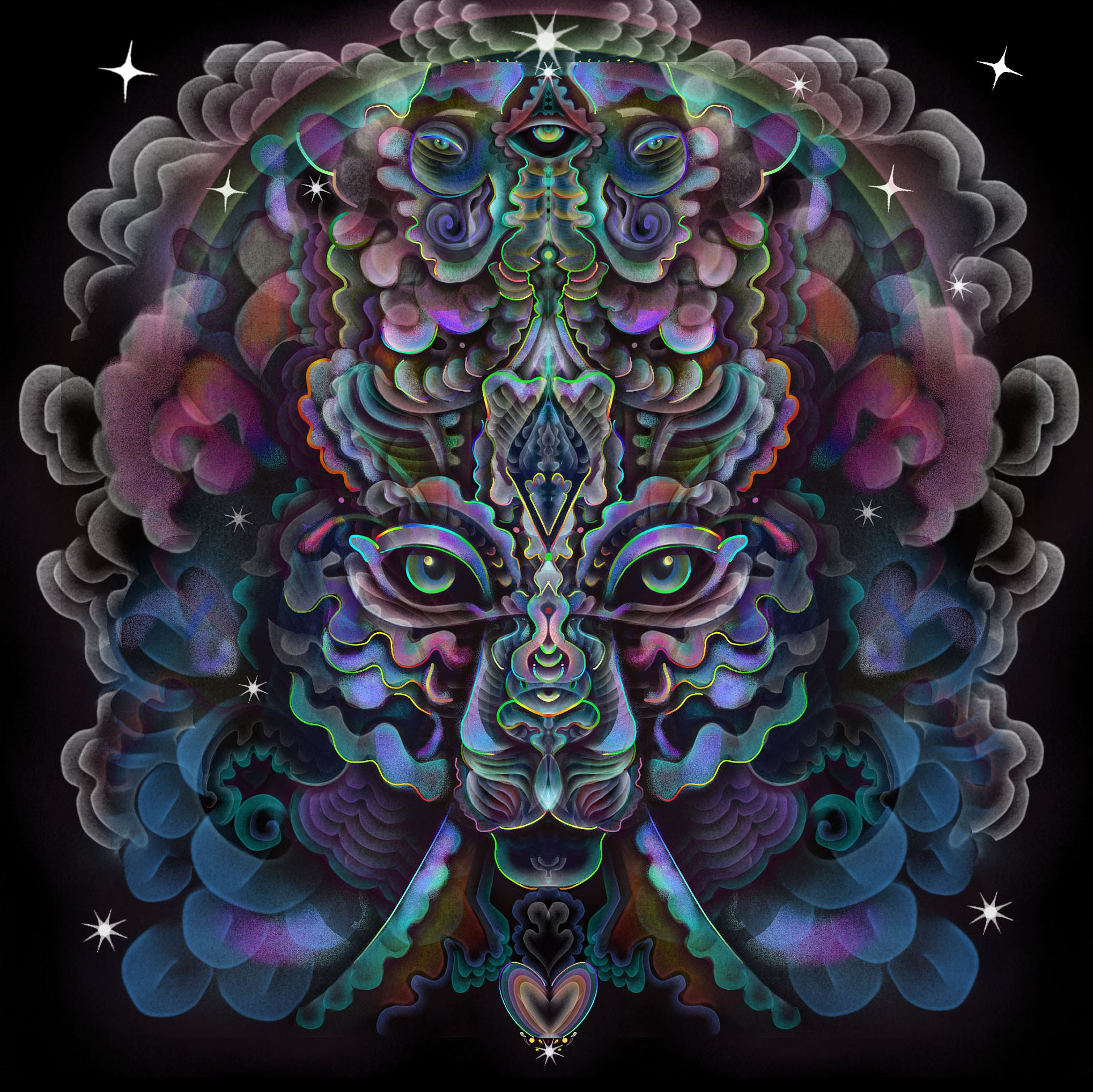 Animal Spirit Tee Psychedelic Trippy Shamanic Healing Ritual Ayahuasca ...
