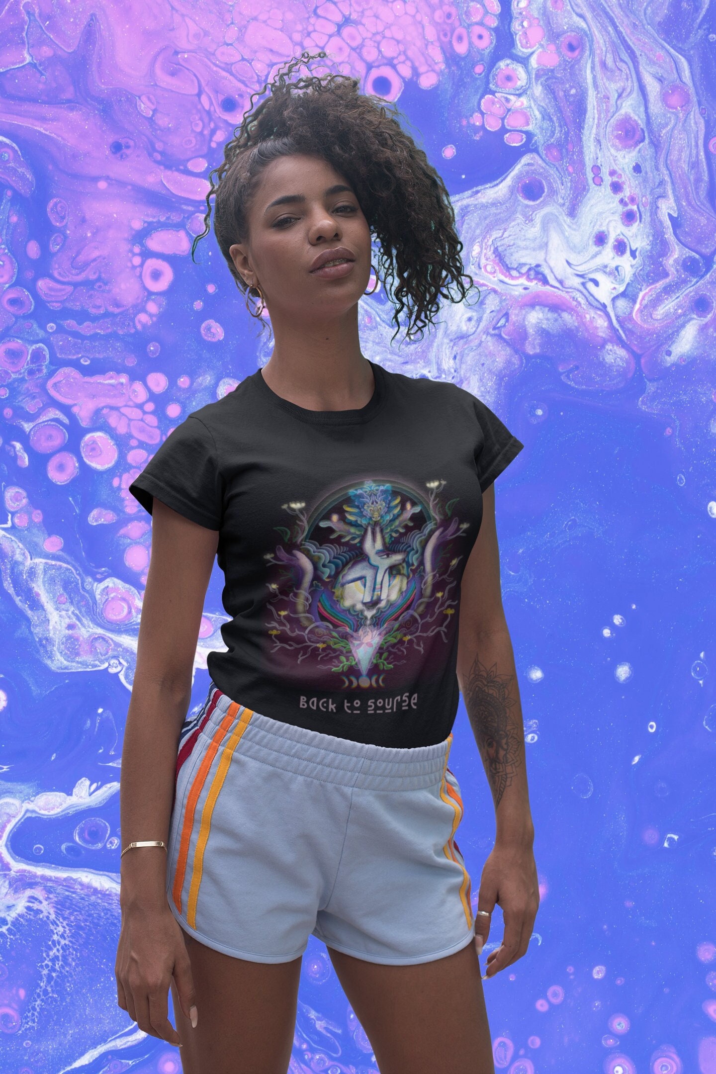 Anubis Sorce Magical Mystical Tee Trippy Shirt Psychedelic Art T-shirt ...