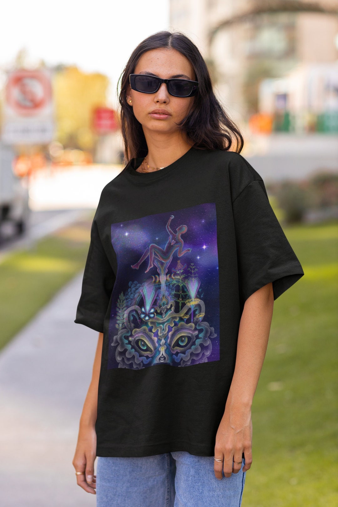 Aesthetic Tee Art Psychedelic Art Tee Shirt Trippy Top Galaxy Art T ...