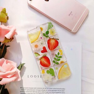 IPhone X Fruit Case,pressed Real Flowers Case for iPhone 11 12 13 Xr Xs ...