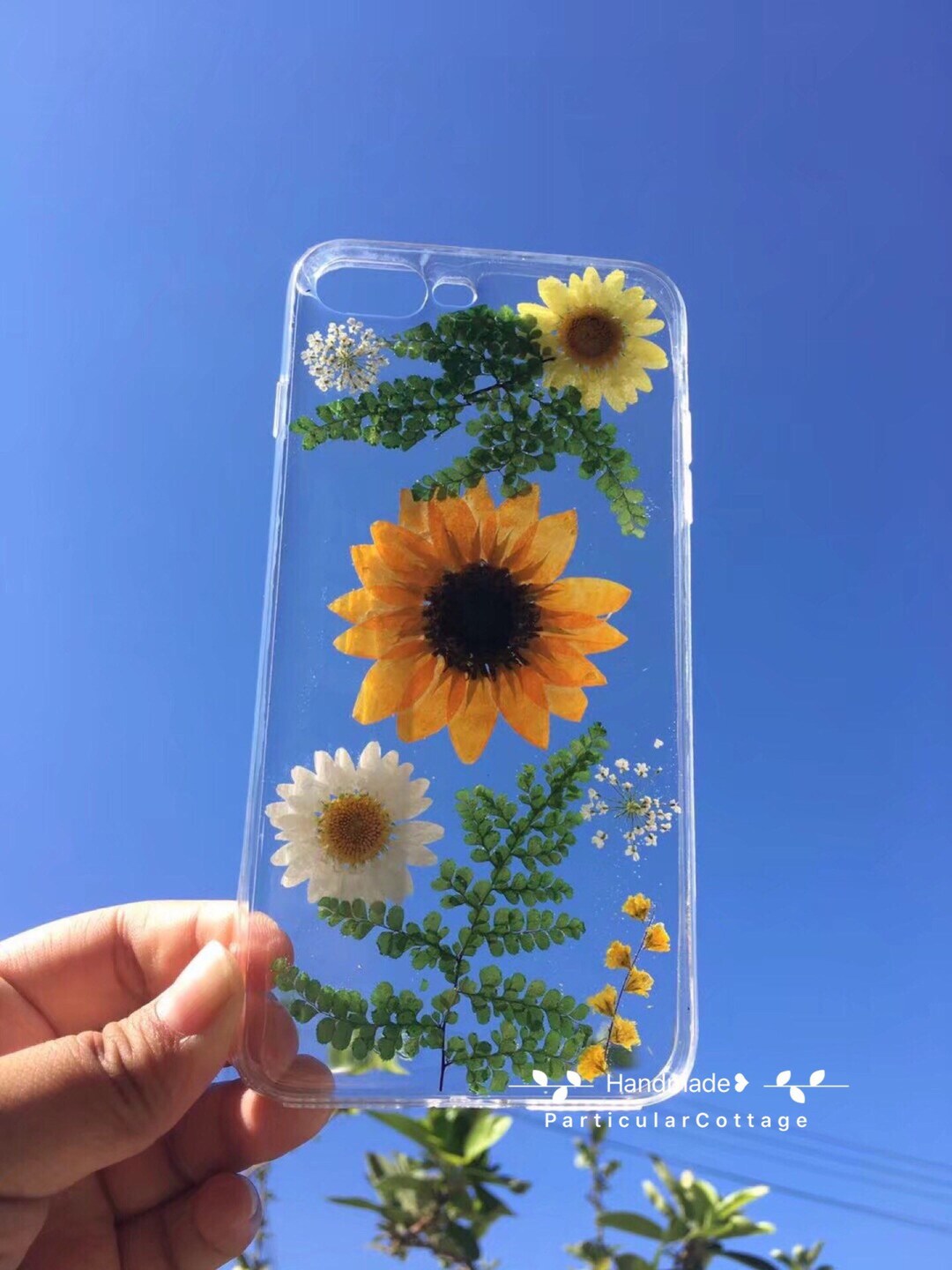Pressed Real Sunflower Phone Case,iphone 7 8 Plus X XS XR 11 12 13 Pro ...