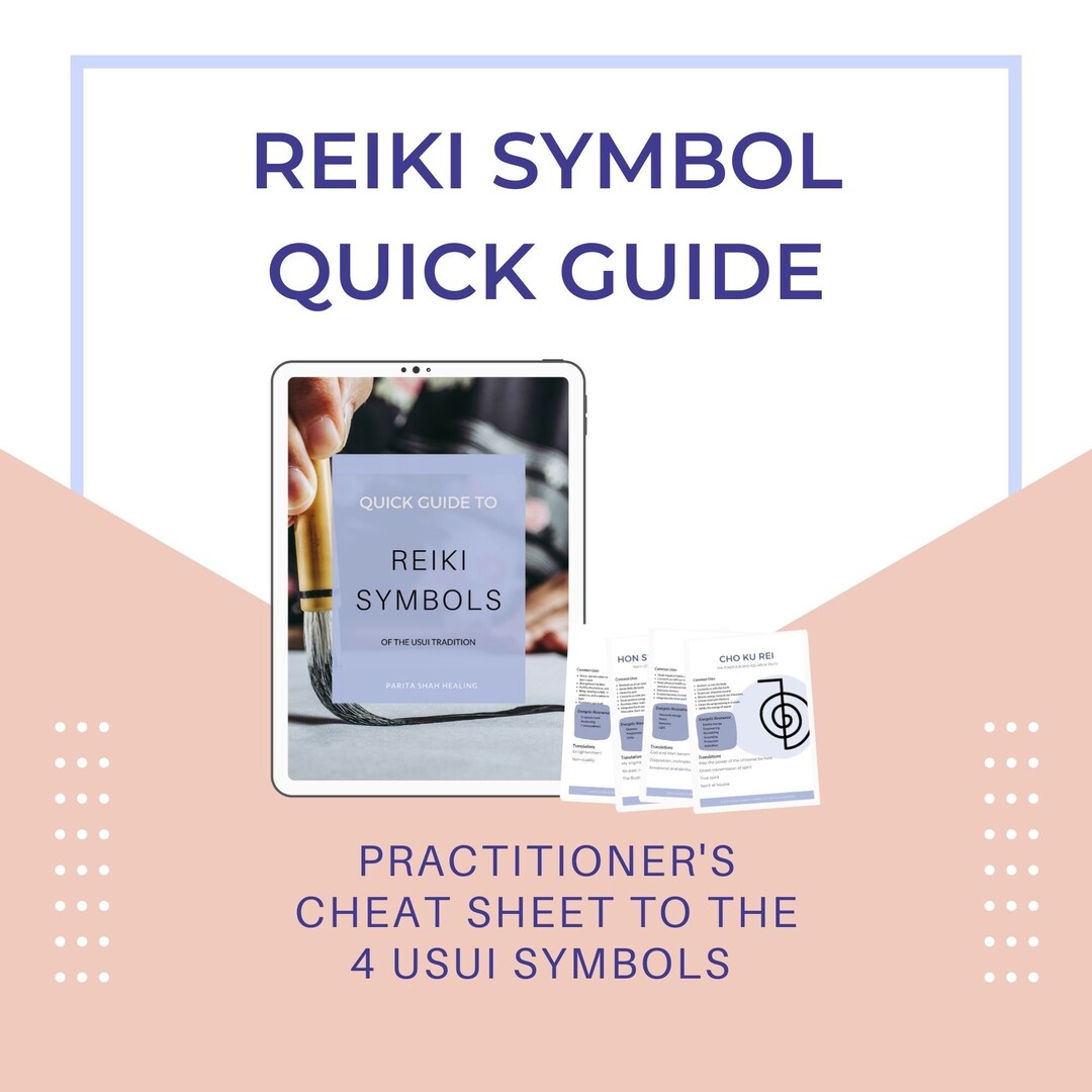 Reiki Symbol Quick Guide Reiki Chart, Reiki Cheat Sheet, Cards, Booklet Reiki Healing Book for ...