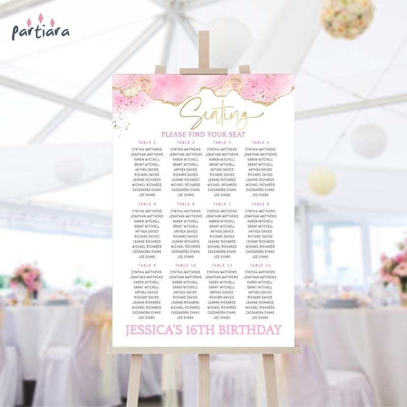 Table Seating Chart - Etsy