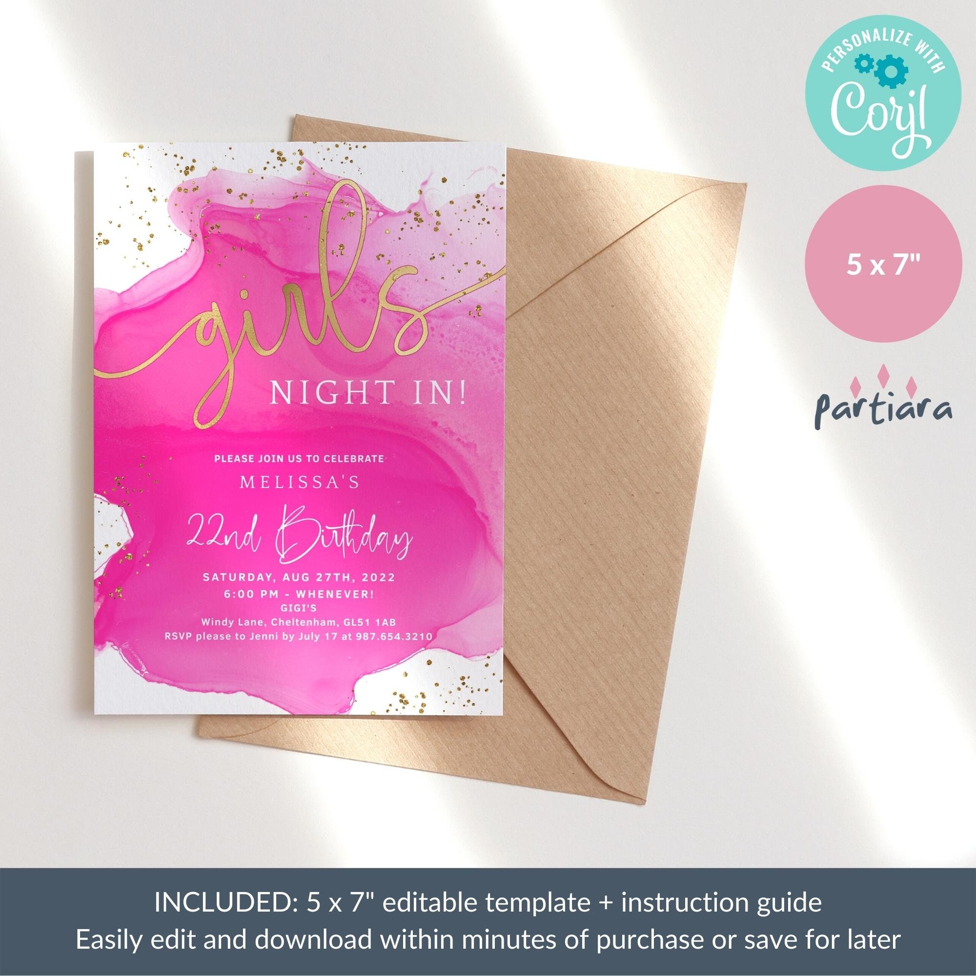 Girls Night Invitation Printable Digital Download Ladies - Etsy