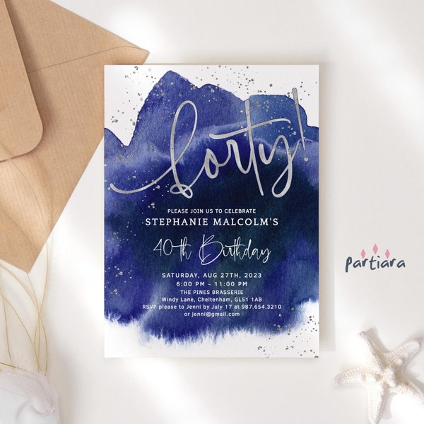 Silver Invite - Etsy