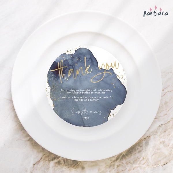Plate Thank You Card Circle - Etsy Canada