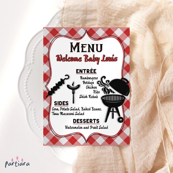 Picnic Menu Sign Template - Etsy