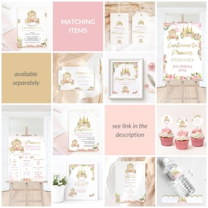 Princess Birthday Food Table Sign Printable Royal Fairytale Buffet ...