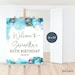 Turquoise Blue Gold Welcome Sign Template Editable DIY Printable Adult ...