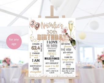 30th Birthday Poster Sign - Etsy